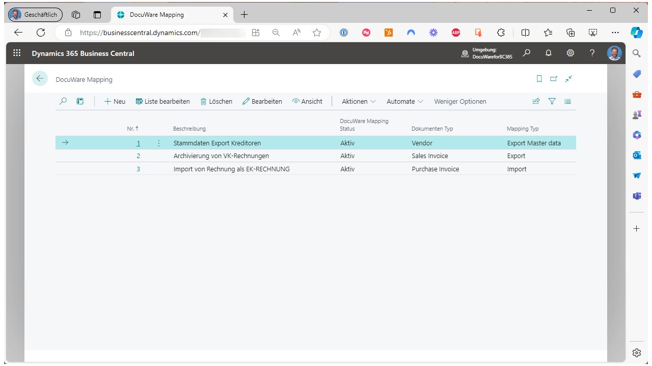 Schnittstelle: Release von profor's DocuWare Connect to BC 365